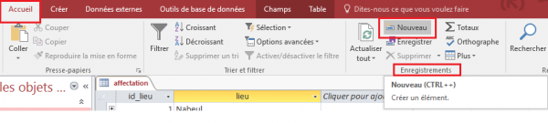 Gérer des tables dans Microsoft Access - apcpedagogie
