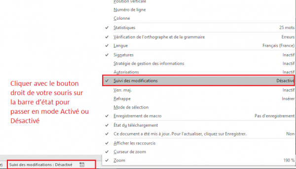 Le suivi des modifications dans le traitement de texte Word – apcpedagogie
