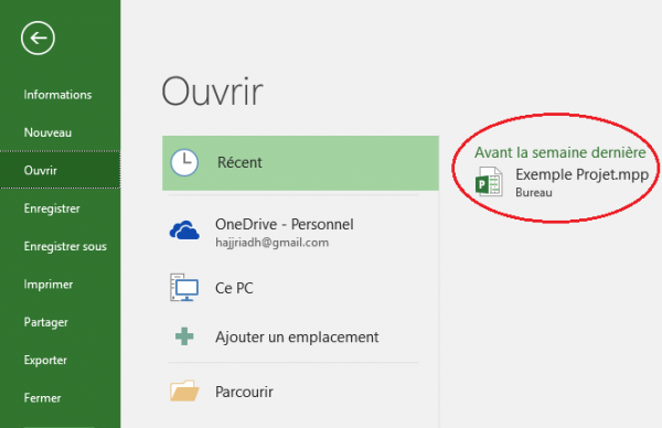 MS Project : Fichiers projet – apcpedagogie