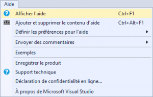 Visual Studio: L’aide dynamique - apcpedagogie