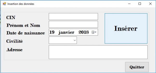Insérer des données dans une BDD Access via TextBox – apcpedagogie