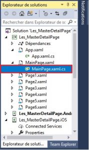 Xamarin.Forms MasterDetailPage - apcpedagogie