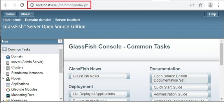 Installation et configuration de Glassfish Web Server - apcpedagogie