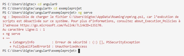 Erreur exécution de script sur Visual Studio Code – apcpedagogie