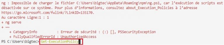 Erreur exécution de script sur Visual Studio Code – apcpedagogie