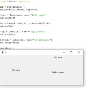 Les widgets Tkinter-PanedWindow – apcpedagogie