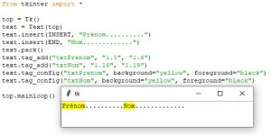 Les widgets Tkinter-text - apcpedagogie