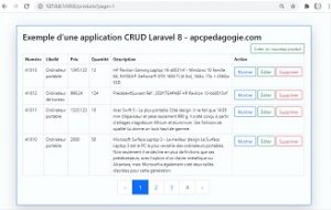 Application CRUD avec Laravel 8 - apcpedagogie