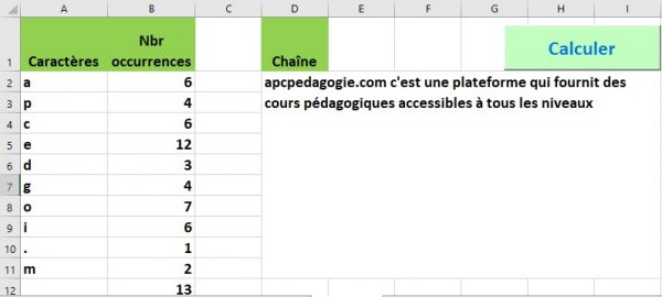 Exercices VBA Traitements de chaines de caractères Série 01 – apcpedagogie