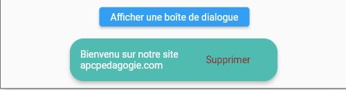 Le widget SnackBar dans Flutter – apcpedagogie