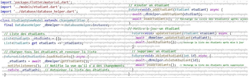 Créer une application CRUD avec SQLite et Flutter – apcpedagogie